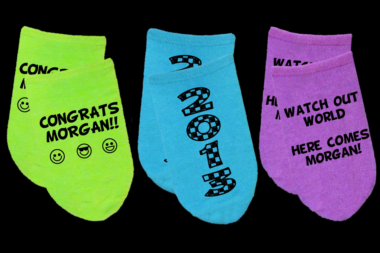 The Happy Sole: Graduation Socks - Oh The Places They'll Go!