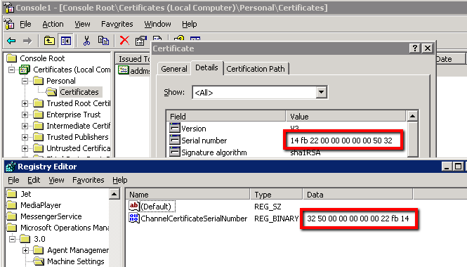 Use-Powershell: SCOM 2007 - error 0x80090303