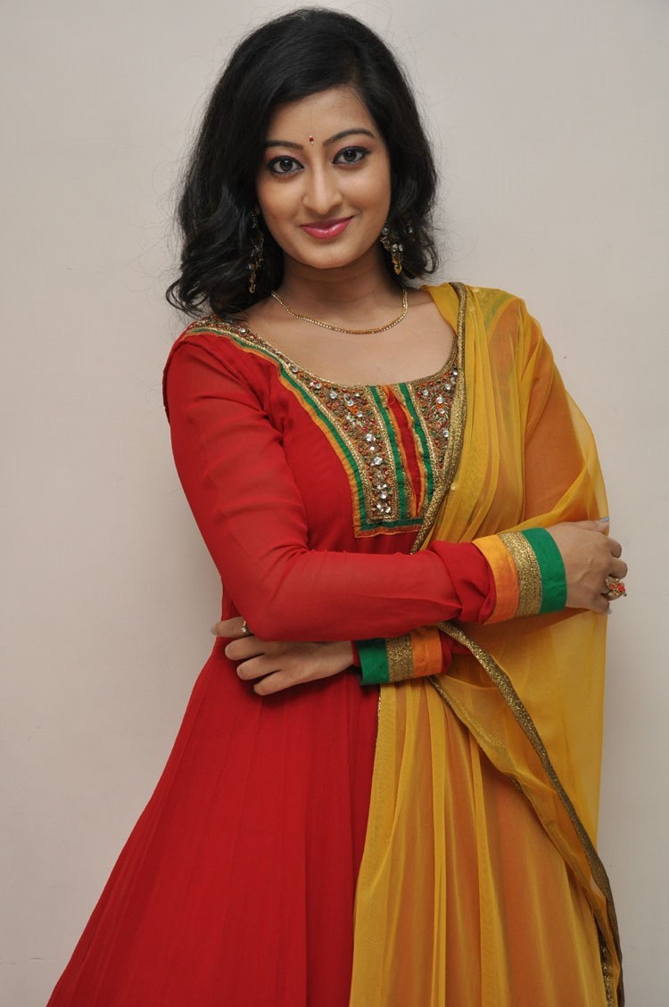 Tejaswini Latest Hot Tight Traditional Chudidaar in Red Colour - IMAGES