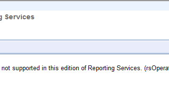 SQL Server SELECT: The feature: "Shared dataset" is not supported in ...