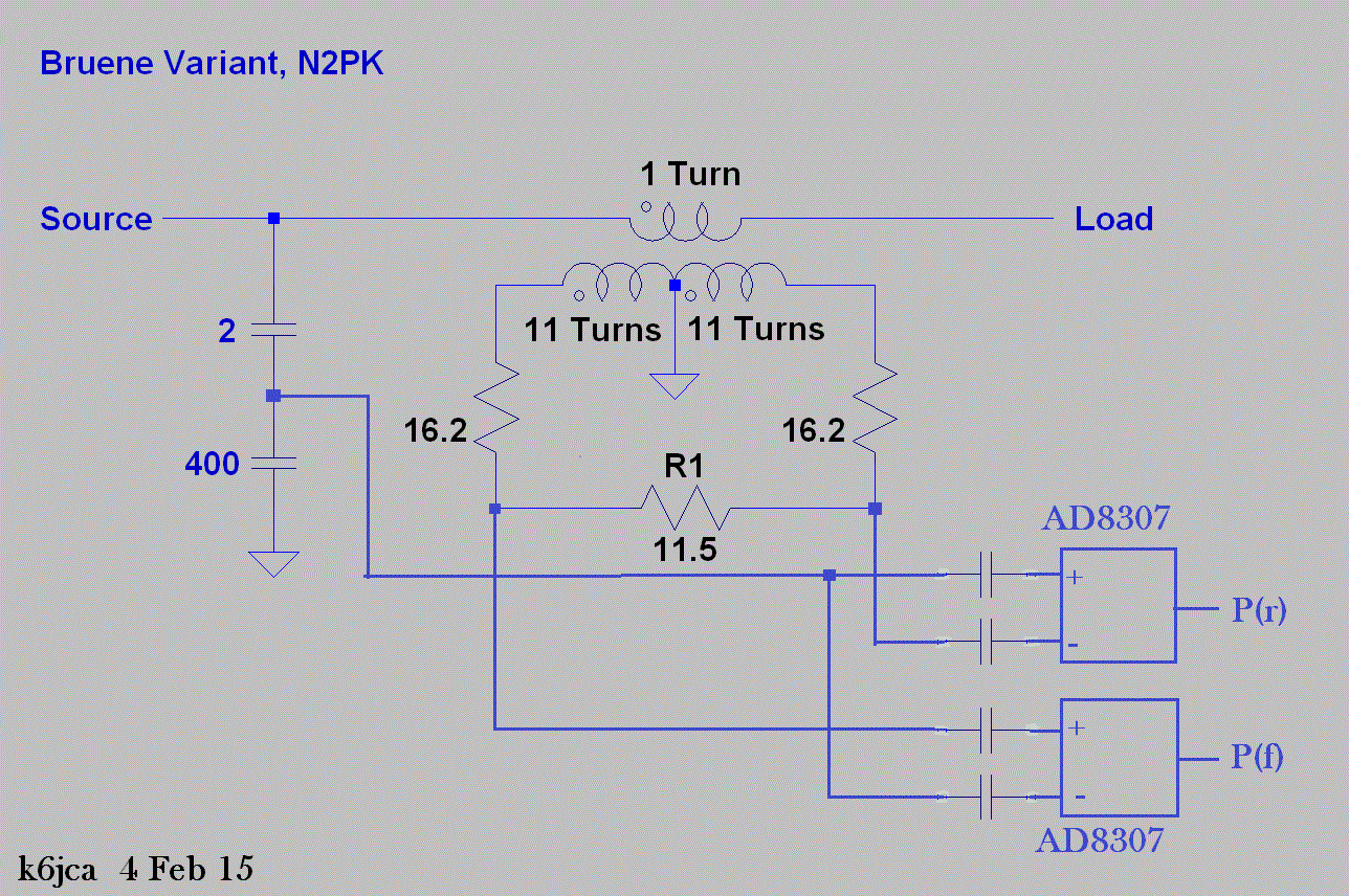 K6JCA: More Notes on Directional Couplers for HF -- the Bruene Coupler ...