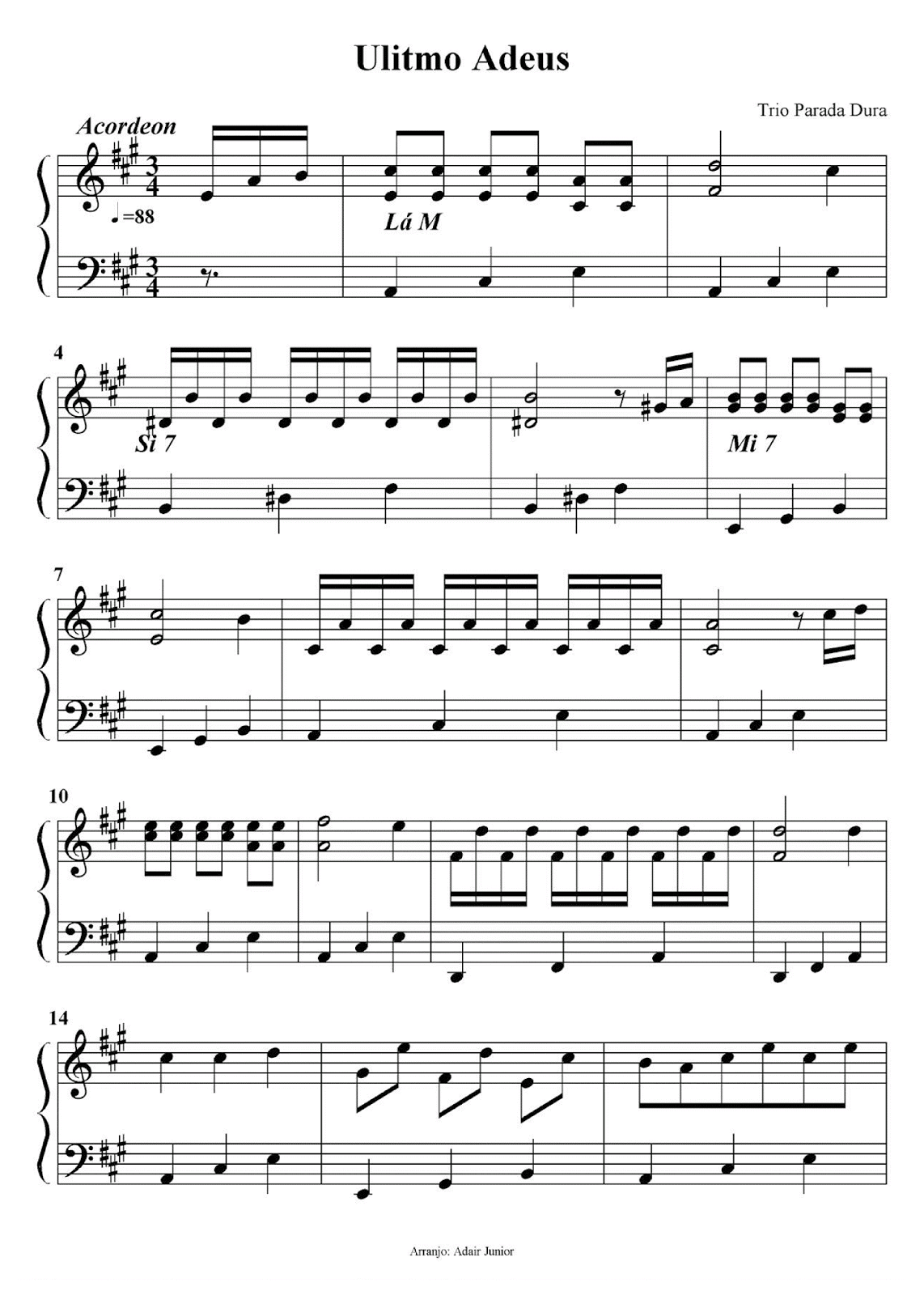 Ivo - Aulas de música, Fotos, Partituras: PARTITURAS DE ACORDEON (Trio ...