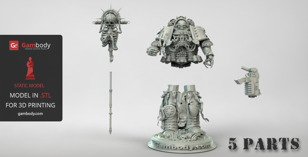 Warhammer 40K - Chaplain 3D Printable Model | Assembly figure | Nixon's ...