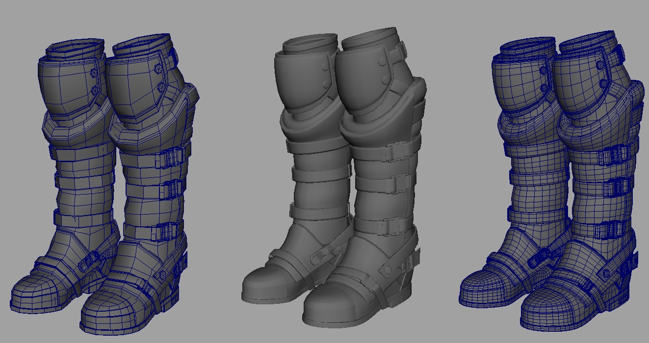 Jon Stewart: Boots - Detail High res pass minus sculpting details