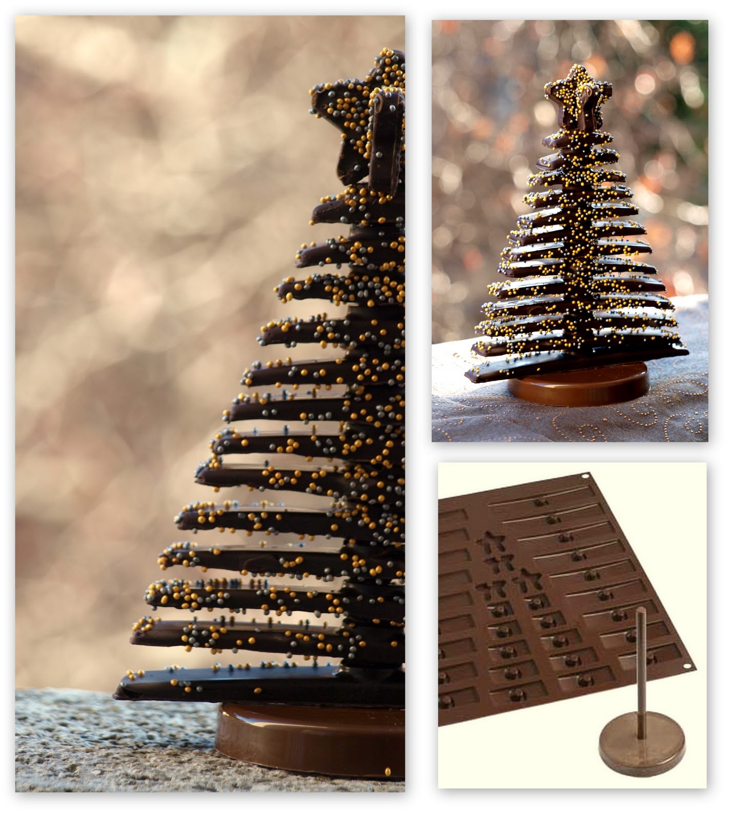 Bocados dulces y salados: Pino de chocolate