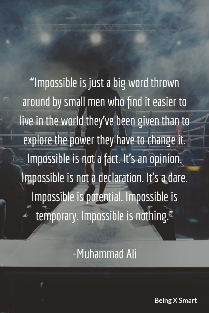 Best Muhammad Ali inspirational quotes about life and success.