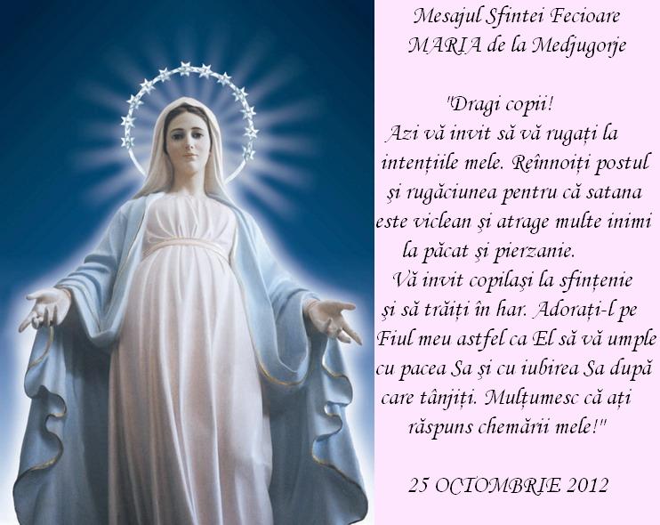 Splendoarea Iubirii ...: Mesajul Sfintei Fecioare MARIA de la ...