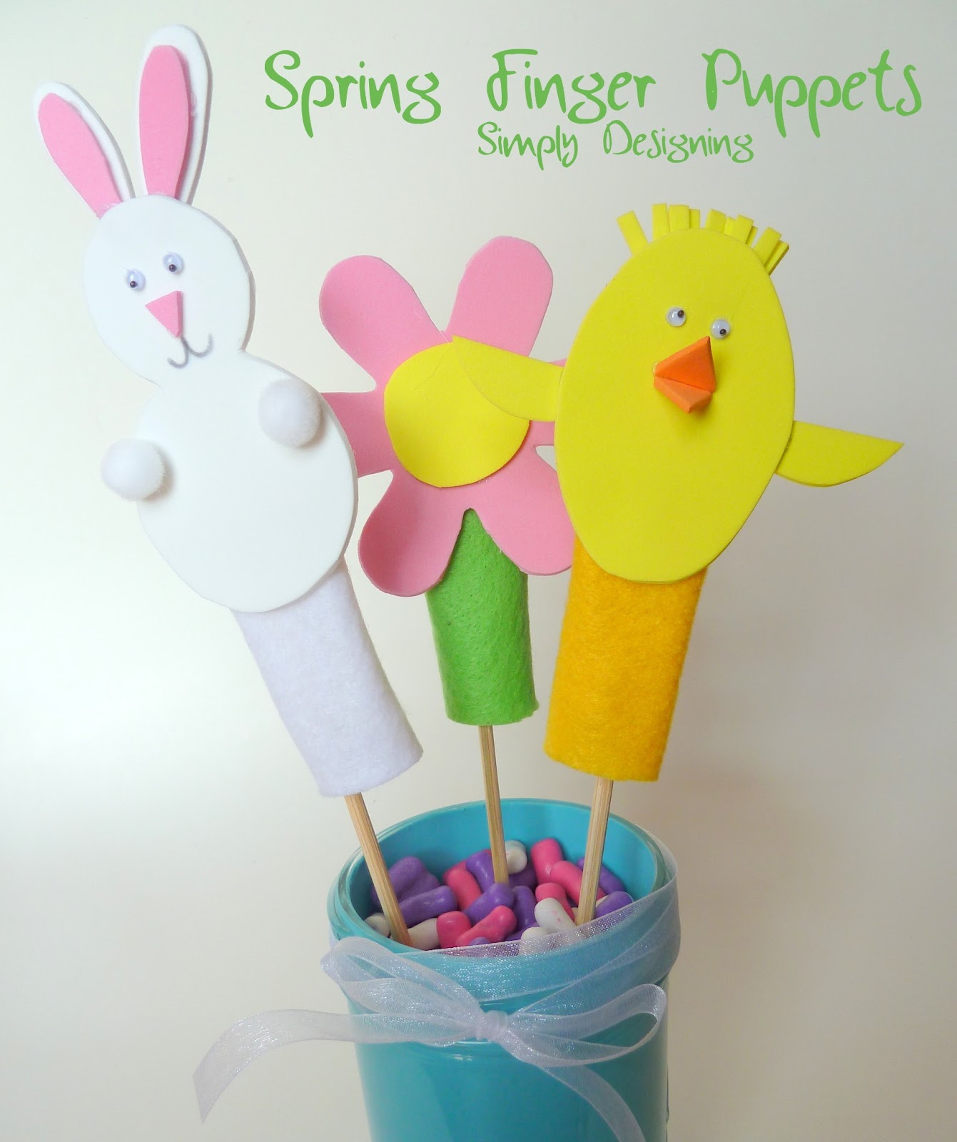 Spring Finger Puppets | Simply Designing with Ashley