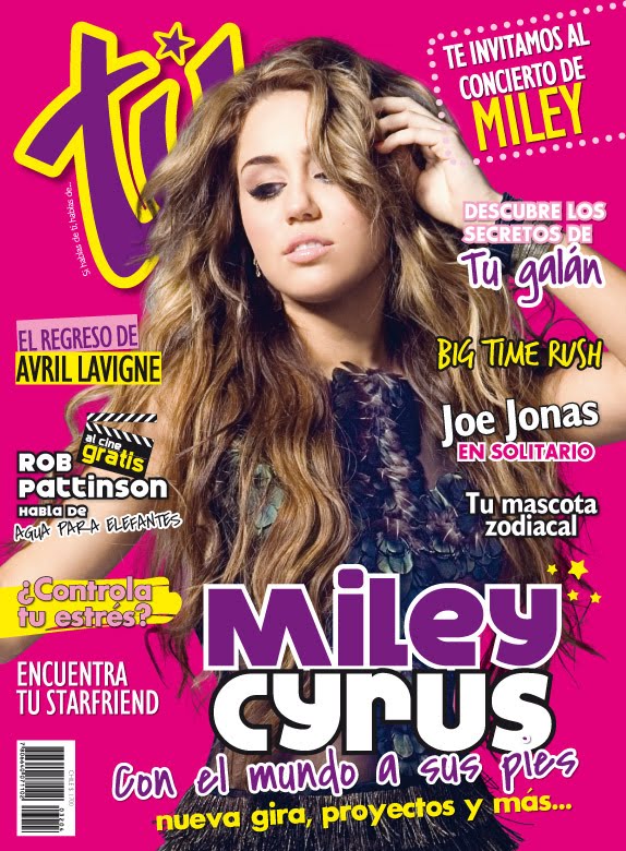 Darsu Pilami: Miley Cyrus on the cover of Tu magazine