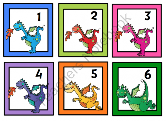 Dragon Number Cards 1-100 ~ Preschool Printables