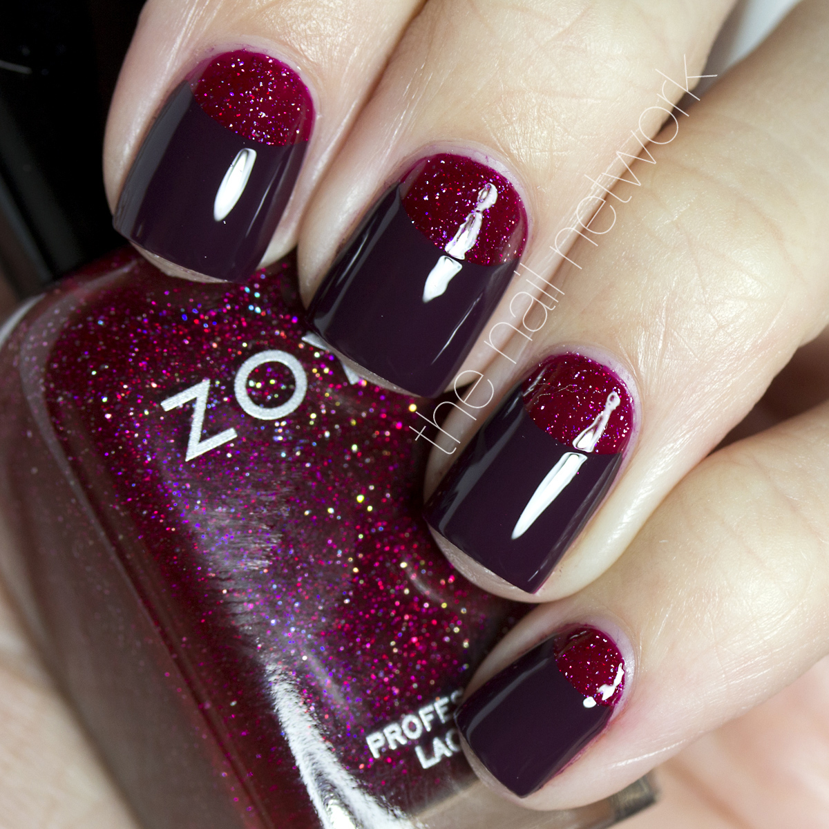The Nail Network: Zoya Blaze & Anja Half Moon Mani