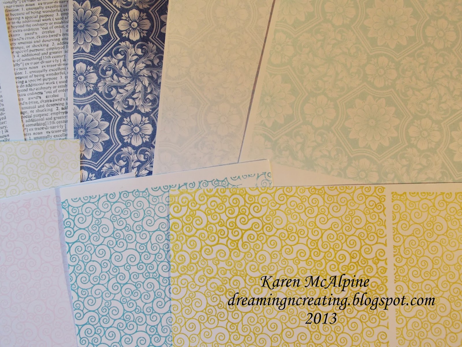 Dreaming and Creating: Stamping Backgrounds!