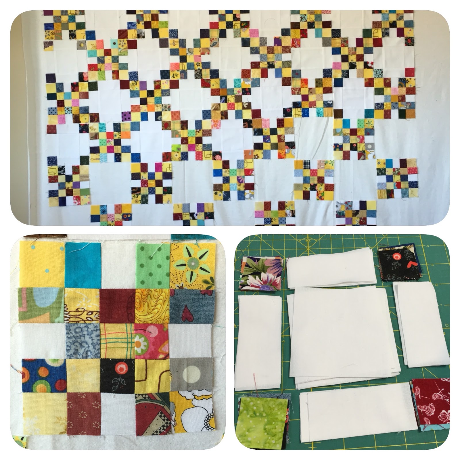 Scrappy Double Irish Chain Quilt