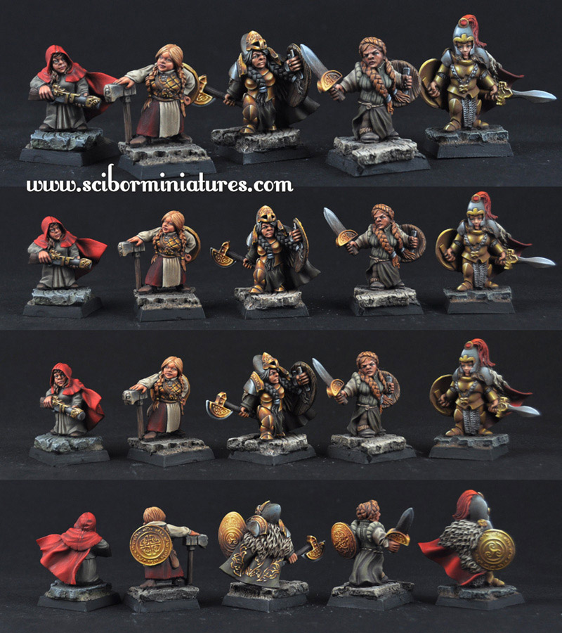 Tabletop Fix: Scibor Miniatures - Female Dwarf Characters