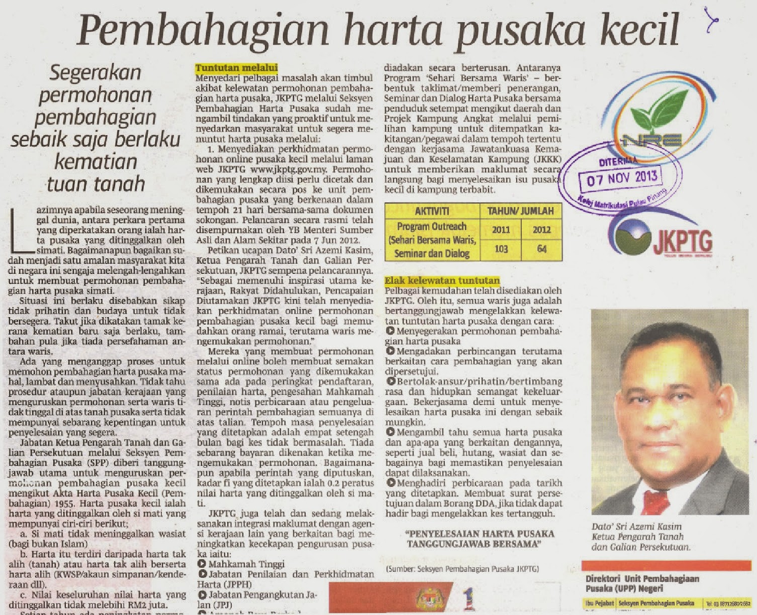 Proses Pembahagian Harta Pusaka Kecil ~ Wasitah Delima | Wasiat ...