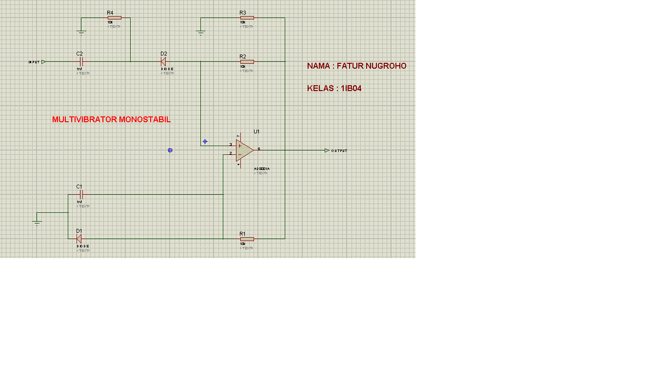 Rangkaian Multivibrator Monostabil