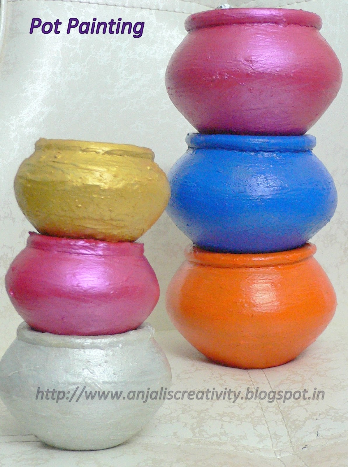 Anjali's Creativity: POT PAINTING