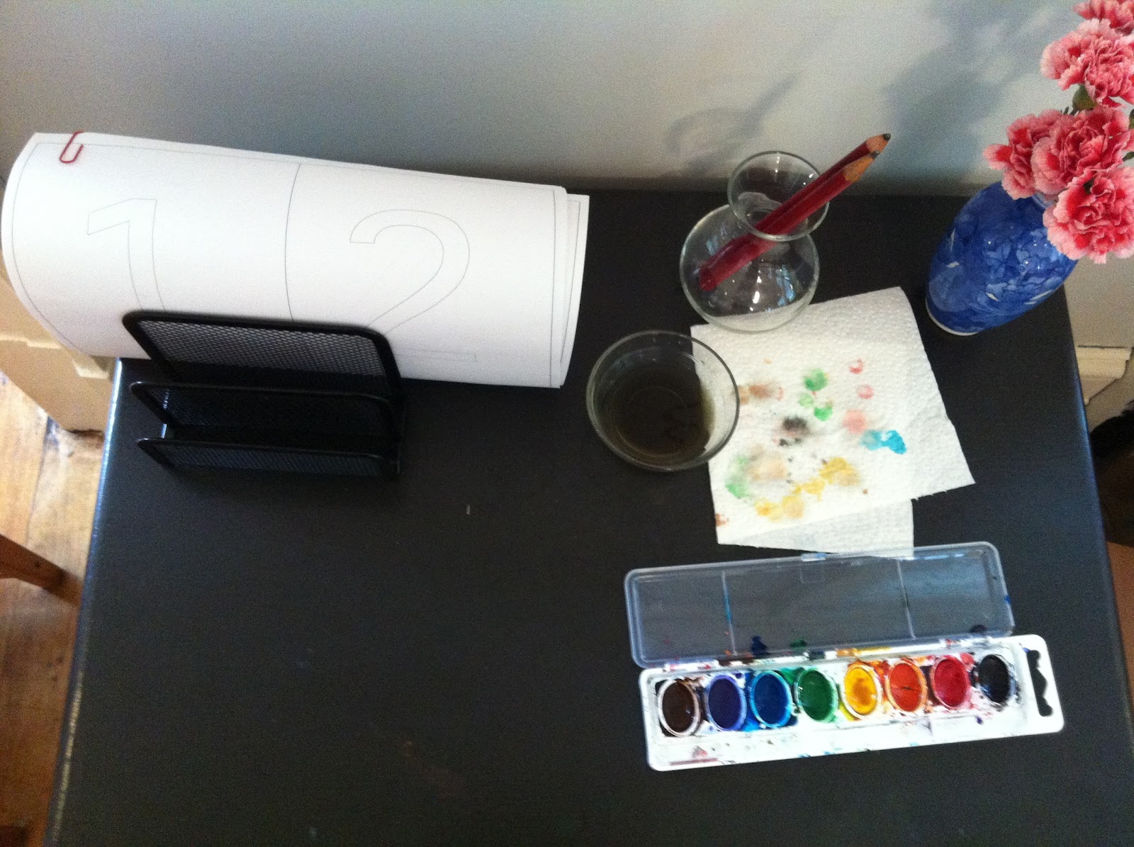 Michelle's Maple Tree: Finger Paint and the Sand Paper Numbers