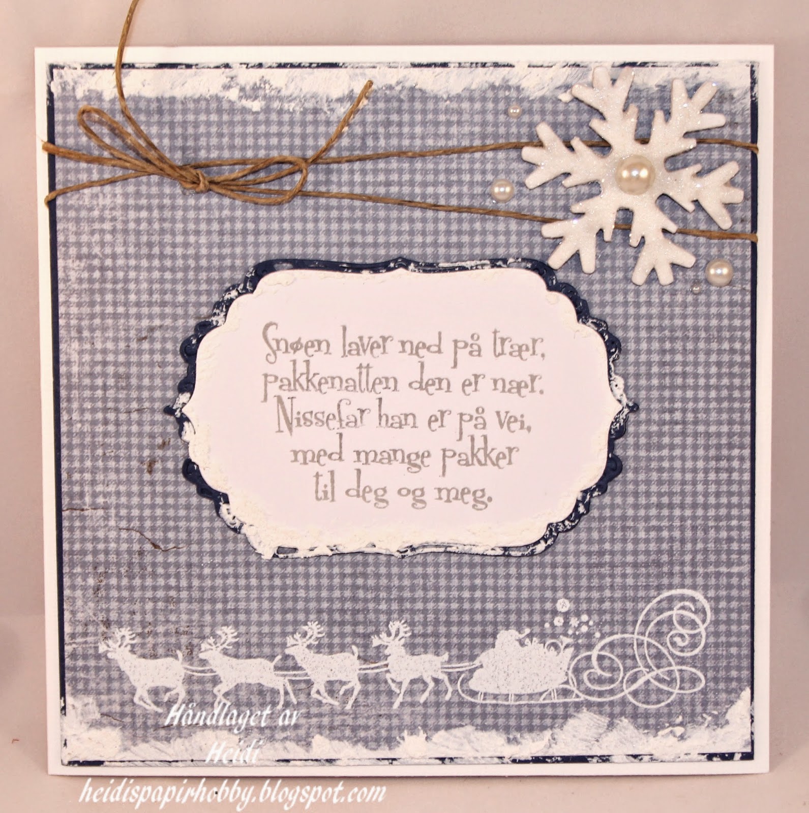 Design Team for North Star Design og Engros: Blått julekort