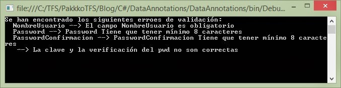 Validaciones con DataAnnotations