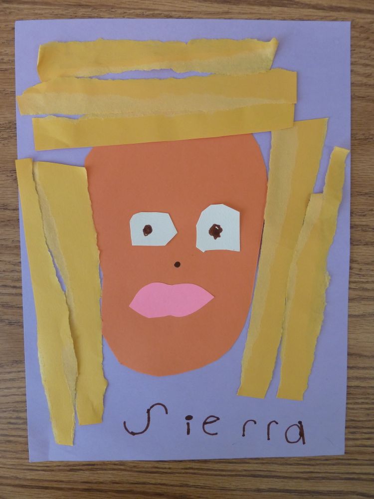 The Accidental Art Teacher: Self portraits with paper