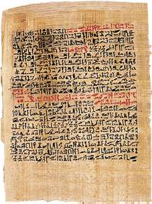 Examples of Medical Papyri in ancient Egypt