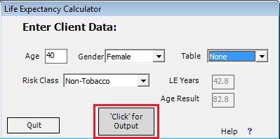 KCL: Life Expectancy Calculator