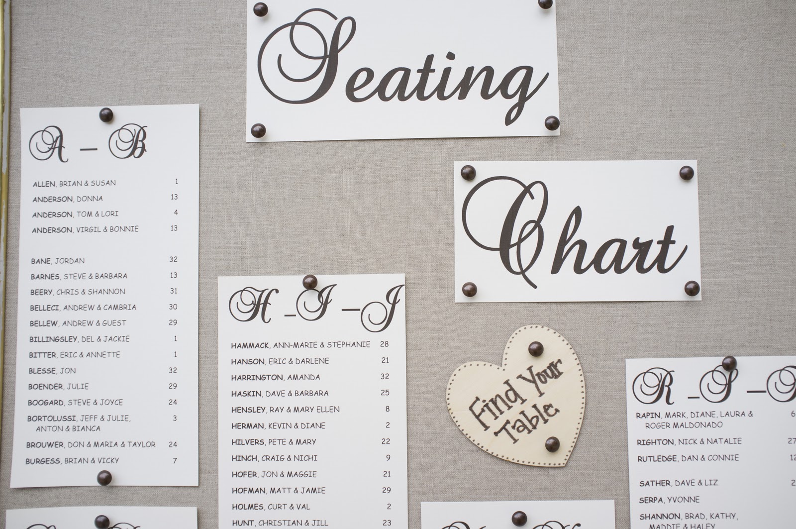 Bride Paper Scissors DIY Wedding Seating Chart Bride Paper Scissors DIY Wedding Seating Chart