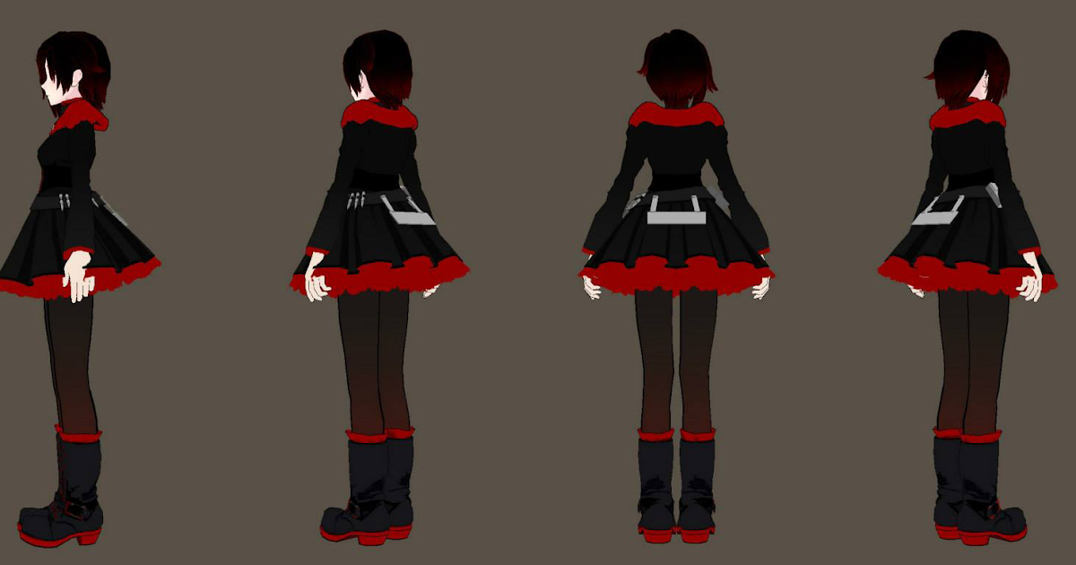 Nierai ★: Ruby Rose (RWBY) - Default Outfit Tutorial