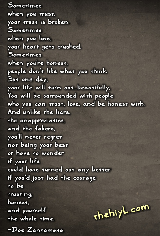 Sometimes, A Poem, By Doe Zantamata