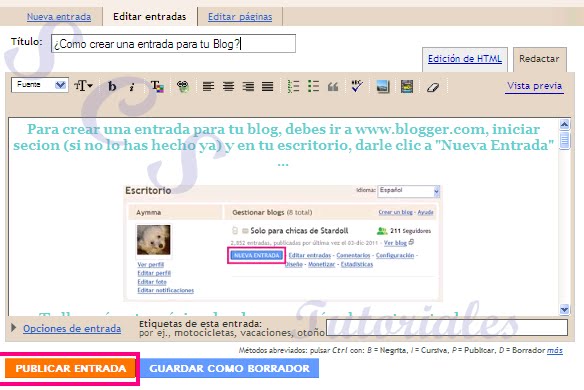 Aprende sobre Blogs: ¿Como editar una entrada de tu Blog?