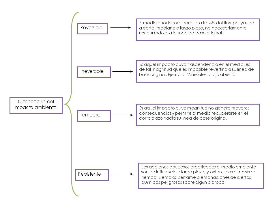 Ecologia y medio ambiente: Clasificación del impacto ambiental