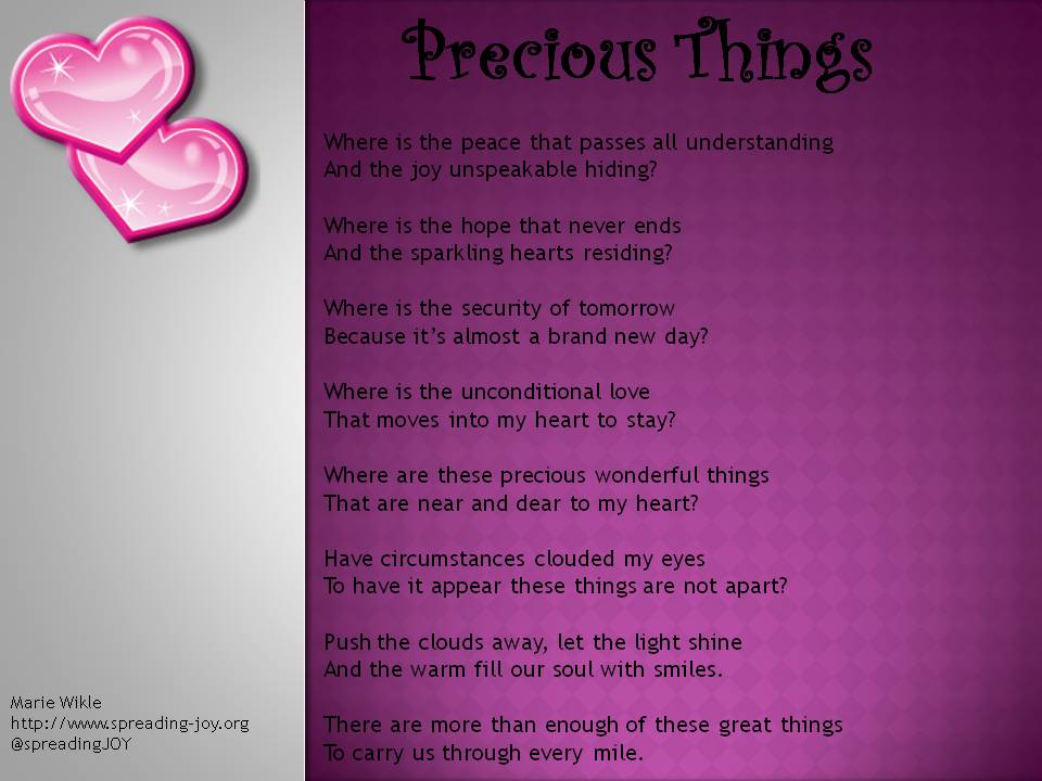 .: Precious Things