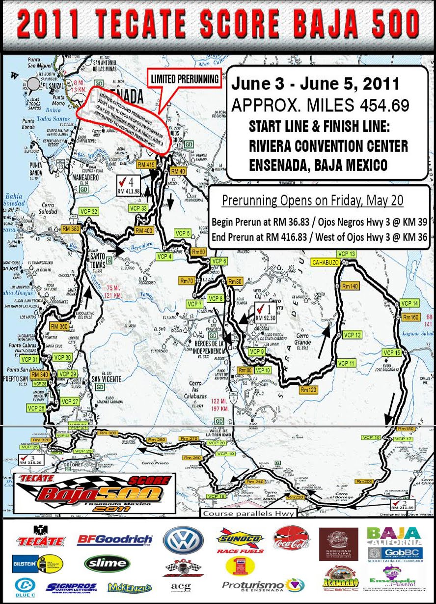 Off-Road Y Mas•-)•––––: Mapa ''Baja 500 2011''