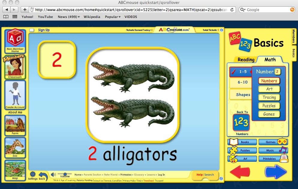 . Educational reviews: ABC Mouse - Math section