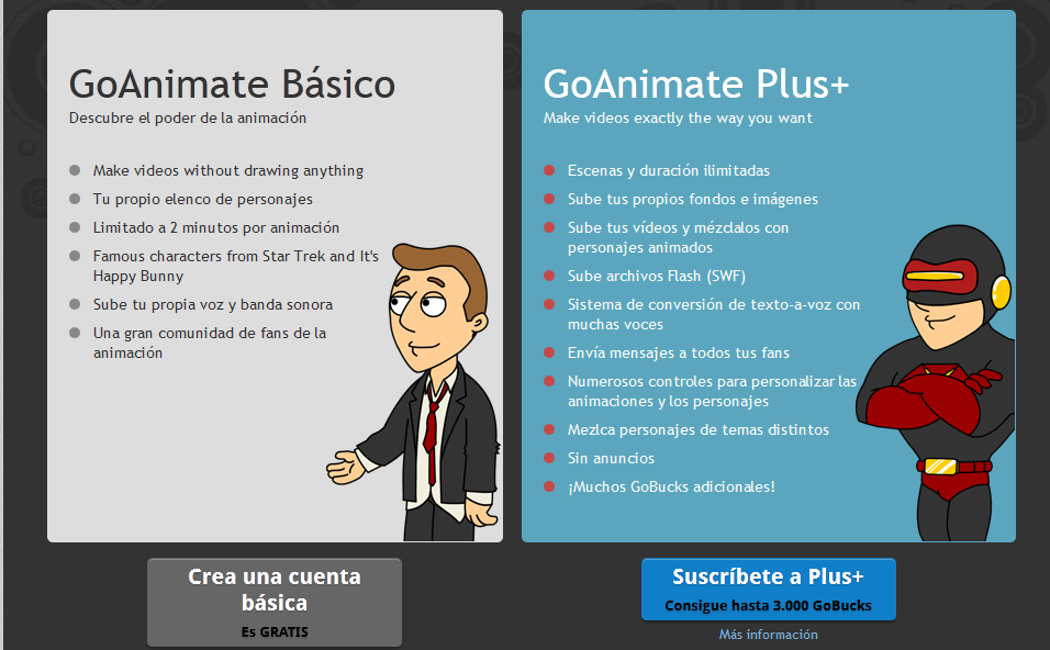 Uso de Aplicaciones en la Educación : Go! Animate
