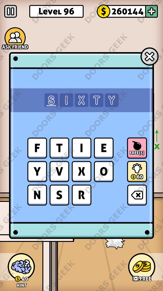 Escape Room: Mystery Word Level 96 Answer ~ Doors Geek