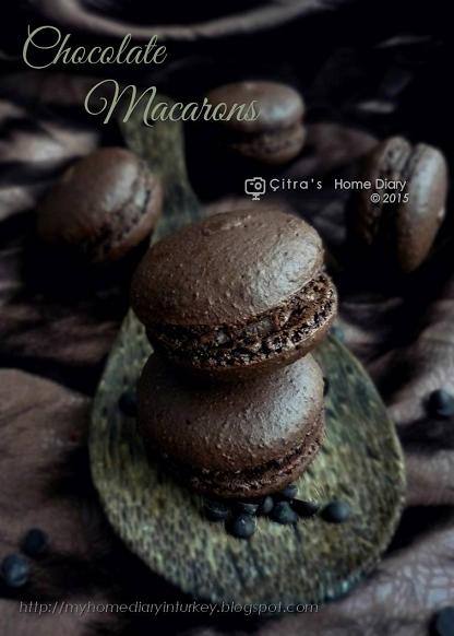 Citra's Home Diary: Dark Chocolate macarons with Chocolate coffee filling