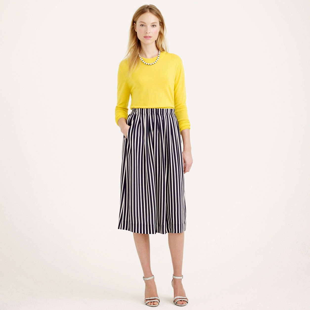 Beautytiptoday.com: Striped Midi Skirts On Trend For Spring 2015