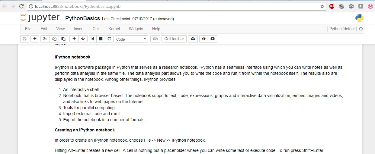 Know your jupyter notebook