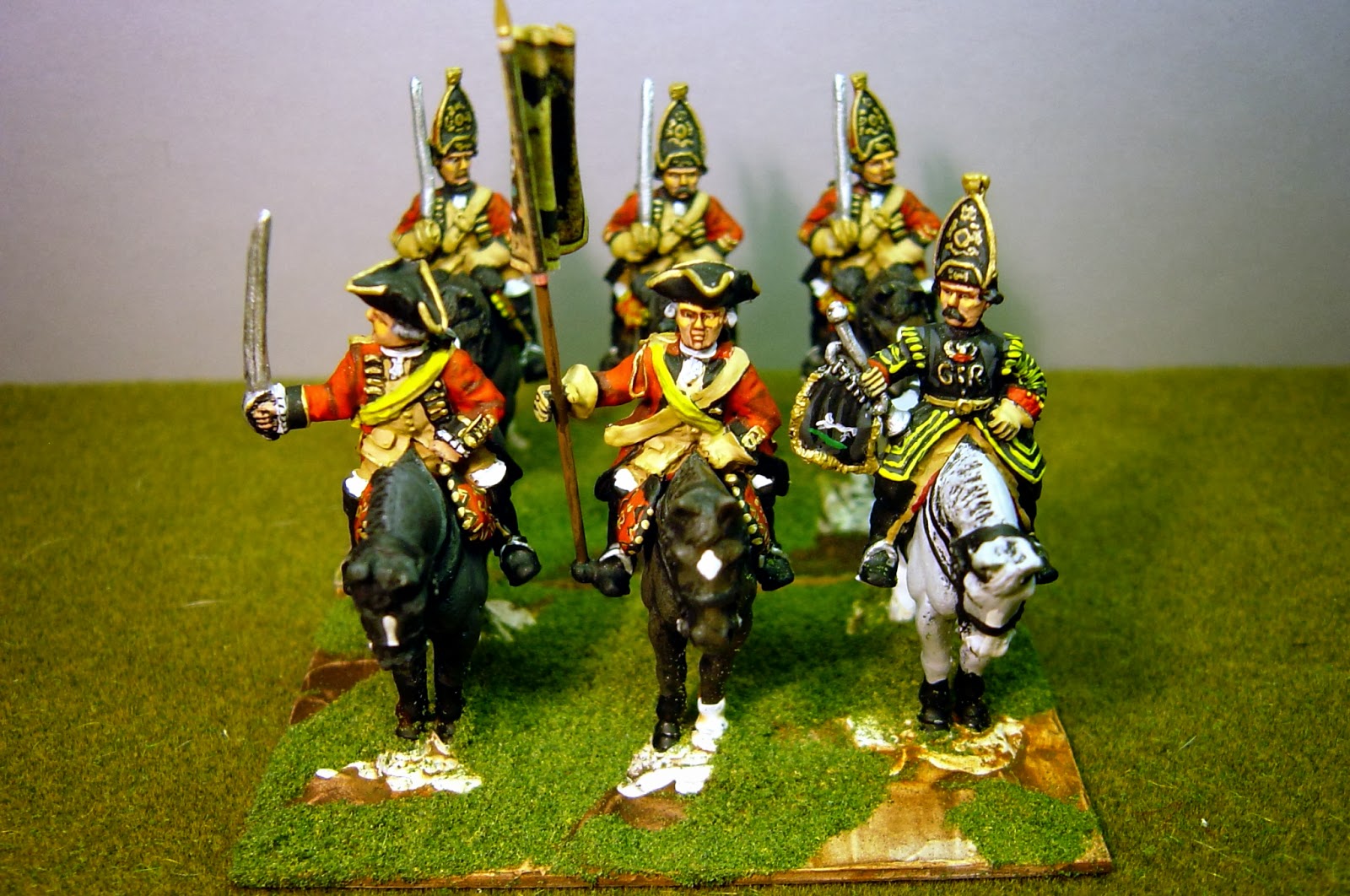 Painting Wargames Figures Hanoverian Horse Grenadiers painting-wargames-figures-hanoverian-horse-grenadiers
