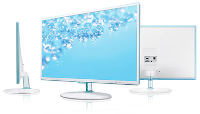 MONITOR SAMSUNG 24" COLOR BLANCO CON BORDE TRANSPARENTE