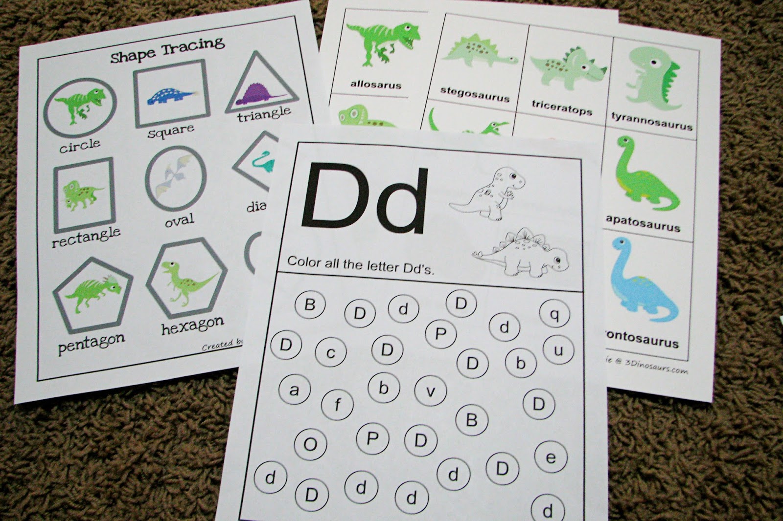 Mommy's Little Helper: Letter D/Dinosaur Preschool Theme
