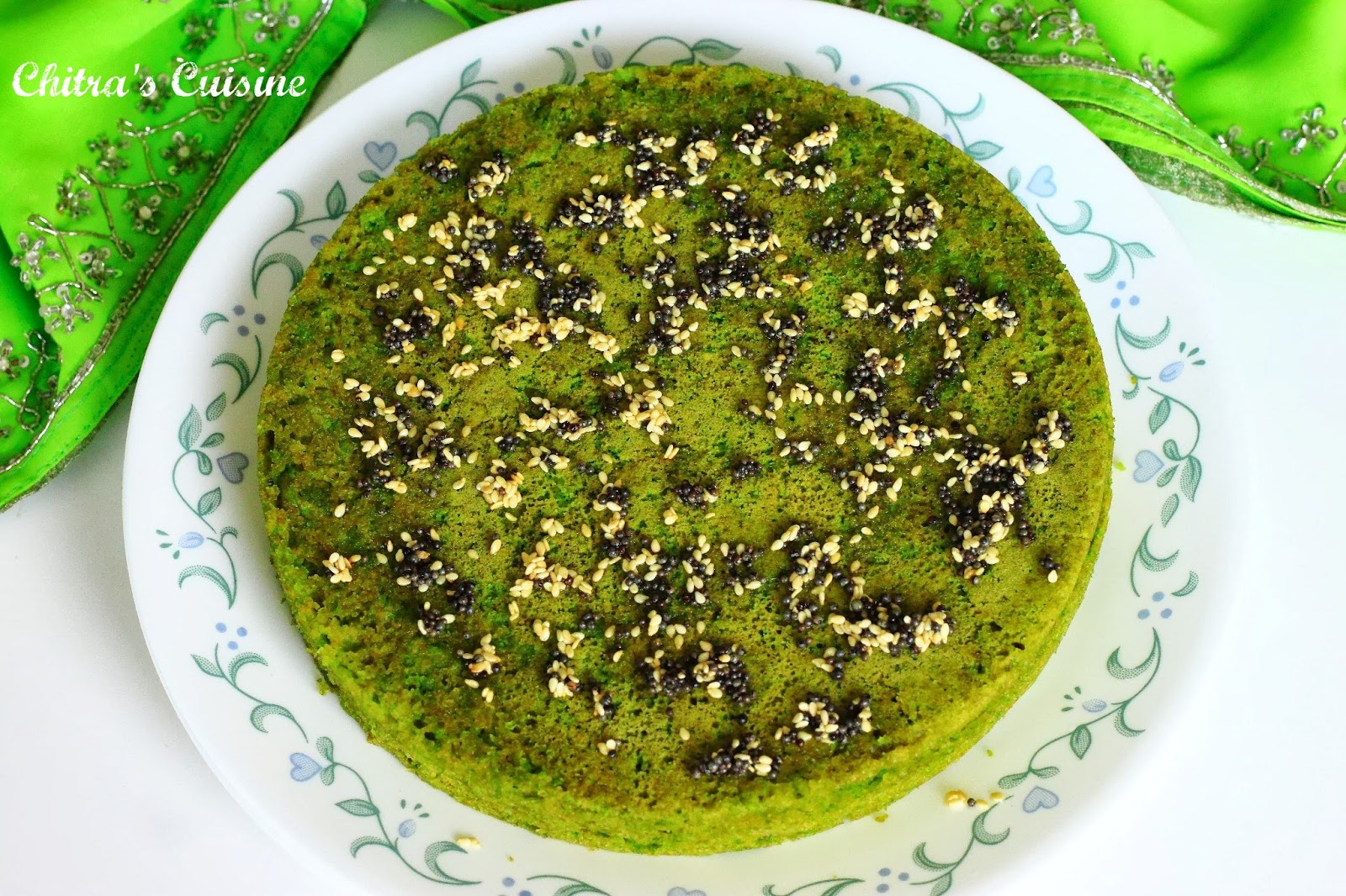 Chitra's Cuisine: Spinach Dhokla