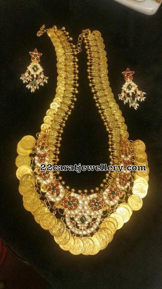 Kasu Necklace with Pachi Design - Jewellery Designs