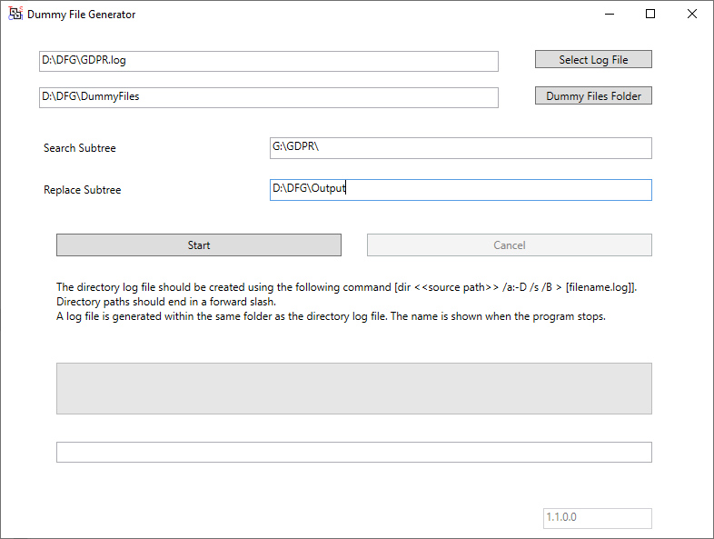 Dummy File Generator (DFG) Documentation and Case Example