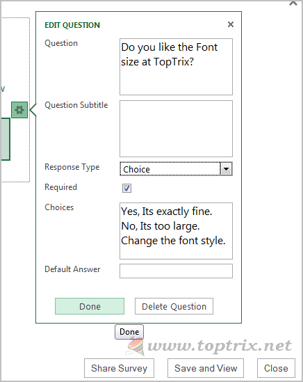Create Feedback Survey Forms With Excel Surveys & Google Forms | TopTrix