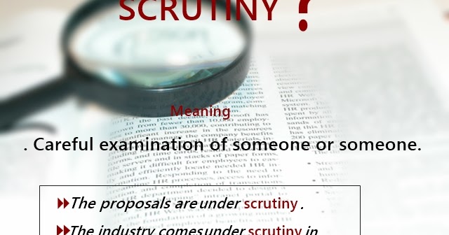 PORTAL DO APRENDIZ DO INGLÊS: Word - SCRUTINY