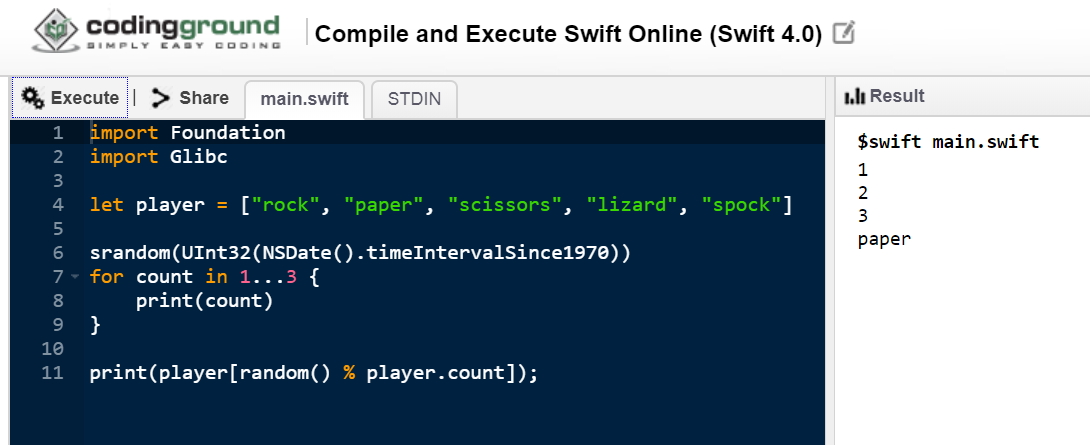 小狐狸事務所: Swift 學習筆記 : Tutorialspoint 的線上 Swift 編譯器