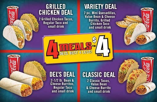 News: Del Taco - New $4 Meals